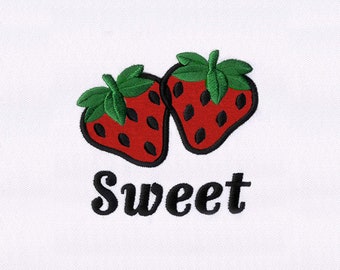 Strawberries Pes File - Etsy