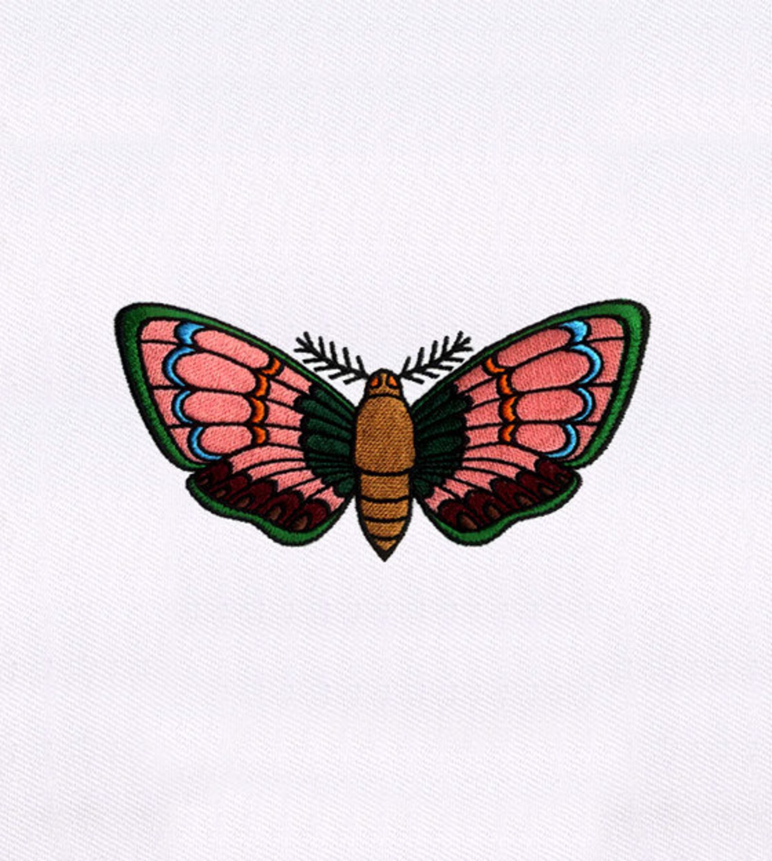 Beautiful Moth Machine Embroidery Design Insect Embroidery | Etsy