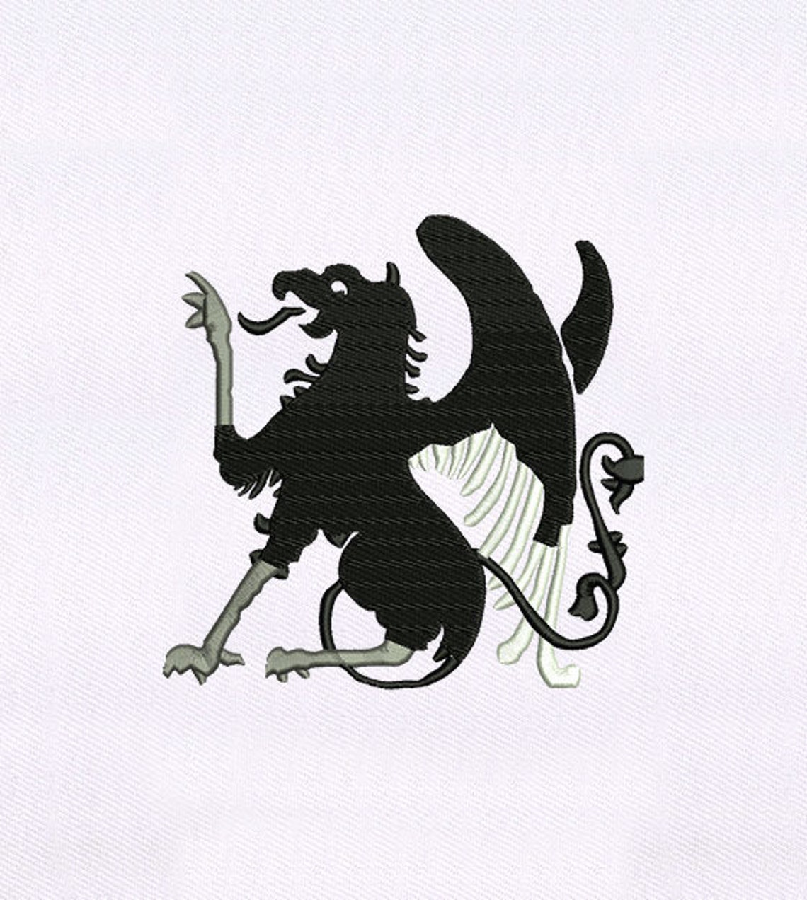 Fiery Griffin Embroidery Design | Mythical Creature Embroidery Design ...