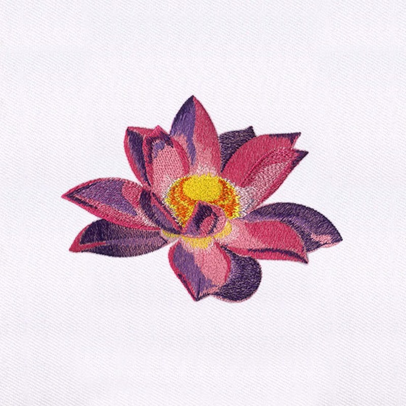 Lotus Flower Embroidery - Etsy