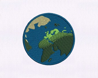 Earth globe Applique Design in Three Sizes Perfect for Earth - Etsy