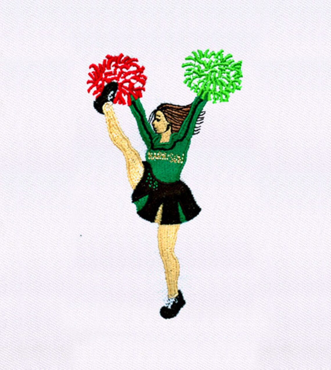 Cheerleading Girl Embroidery Design Women Embroidery Design | Etsy