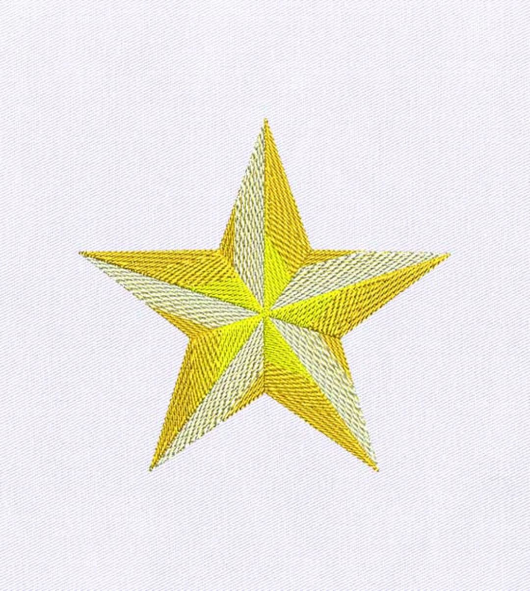 Luxurious Gold Star Embroidery Design | Shining Star Embroidery Design ...