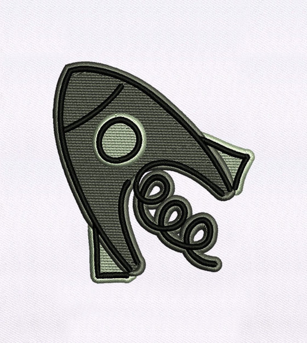 Rocket Ship Embroidery Design | Spacecraft Embroidery Design ...