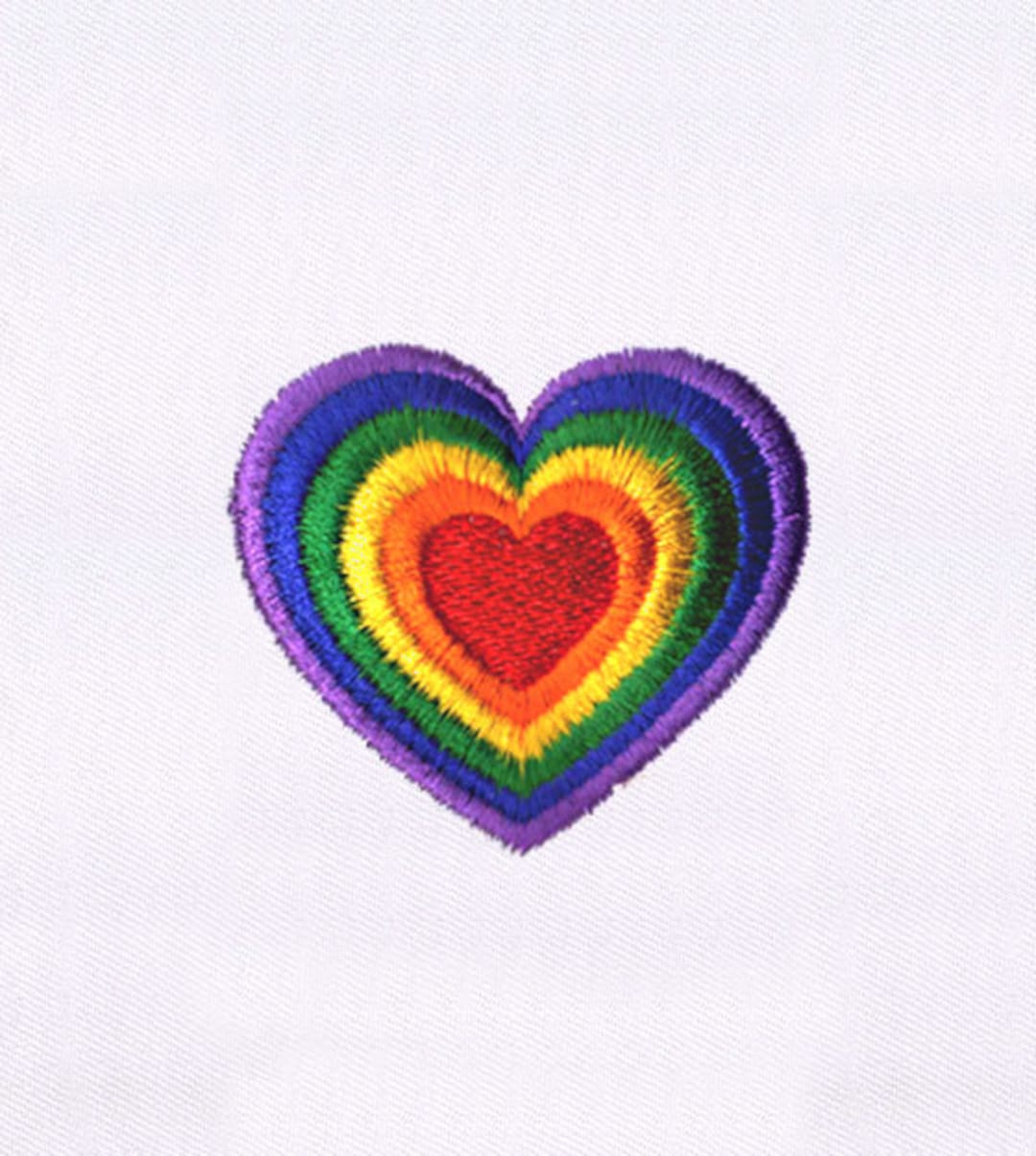 Rainbow Heart Embroidery Design | Love Supporting Heart Embroidery ...