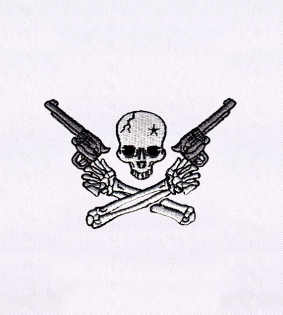 Cross Hands Skull Embroidery Design skull and Crossbones | Etsy