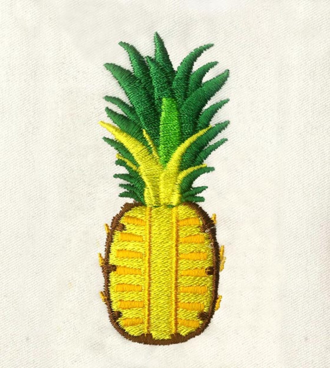 Yellow Pineapple Machine Embroidery Design | Fruit Embroidery Design ...