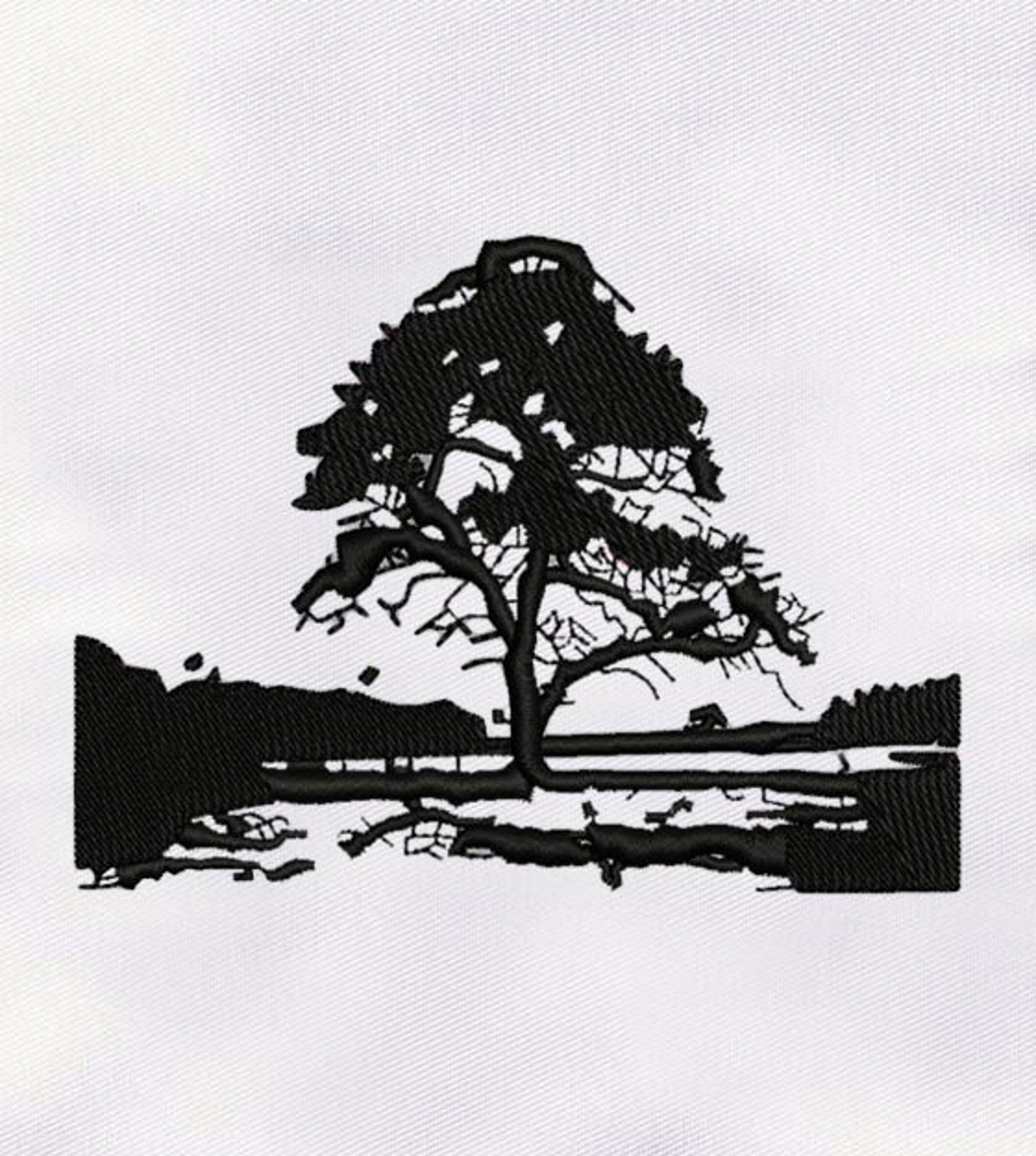 Tree Machine Embroidery Design Scenery Embroidery Design | Etsy