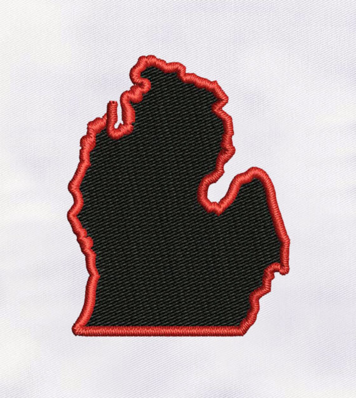 Michigan State Map Embroidery Design US State Map Embroidery Design Map ...