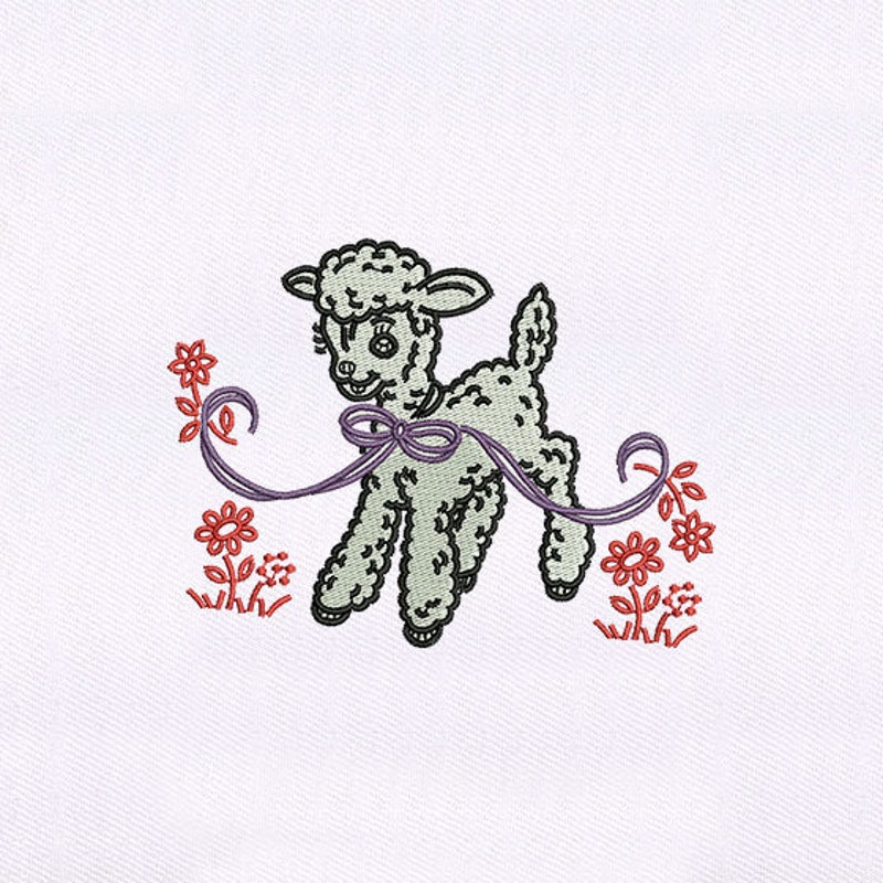 Lamb Embroidery - Etsy