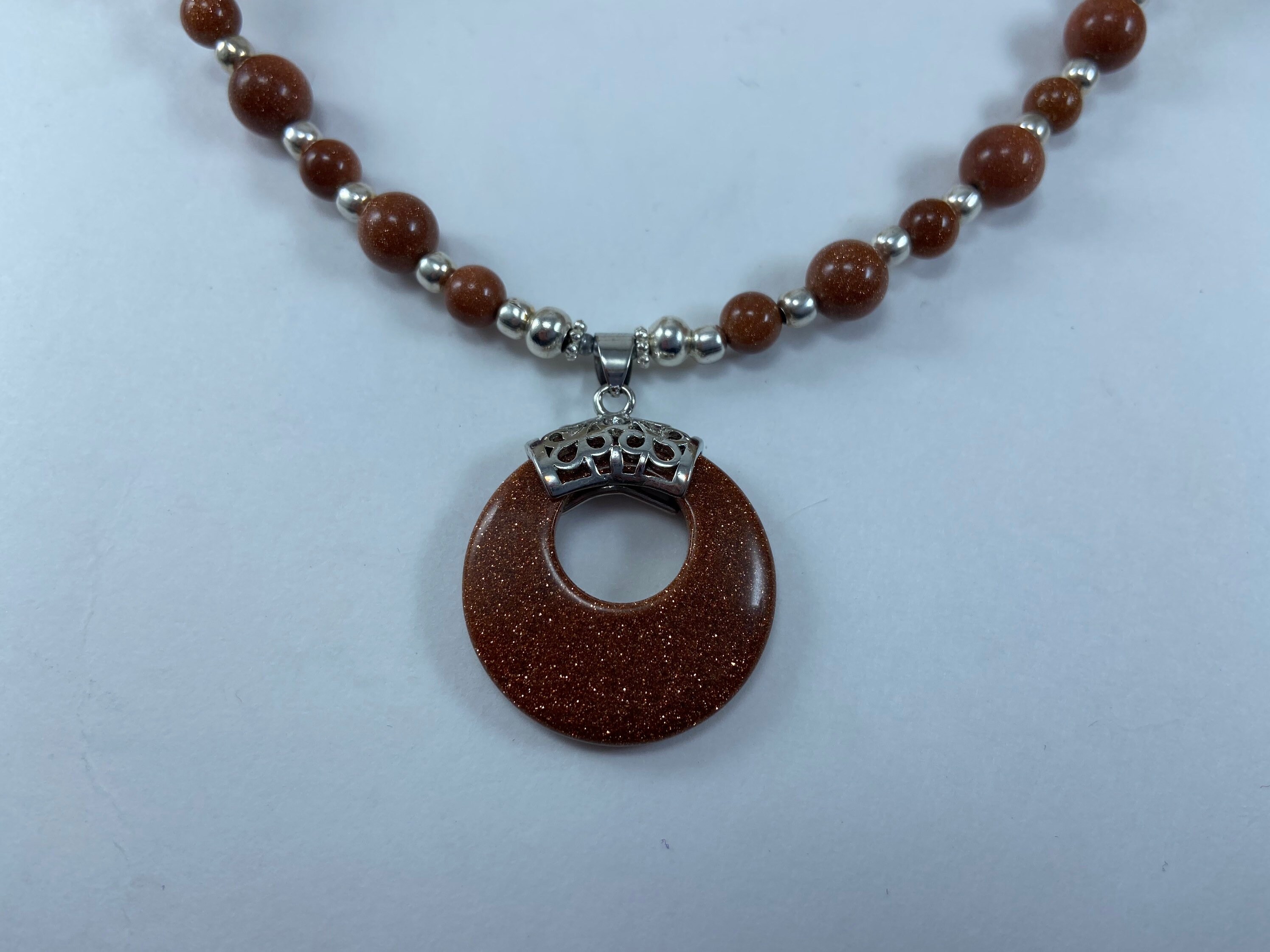 Gold Sandstone Gemstone Necklace and Earrings Set - Etsy