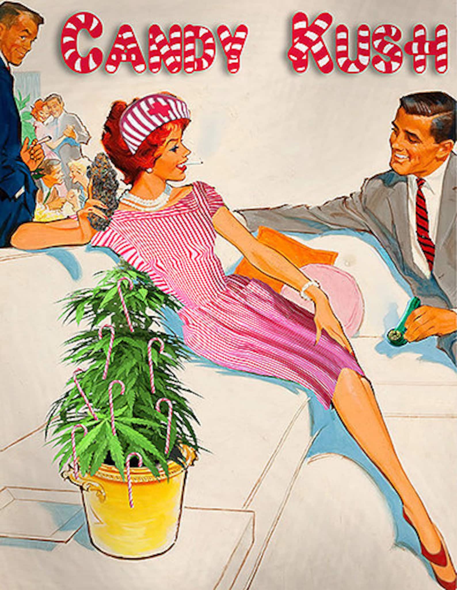 Vintage Cannabis Collage Art Print Weed Art Cannabis Art - Etsy