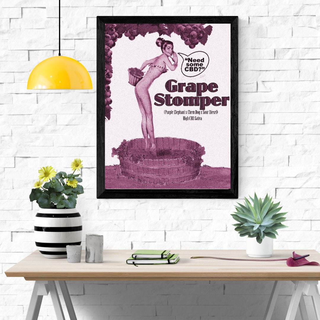 Vintage Cannabis Collage Art Print Weed Art Cannabis Art - Etsy