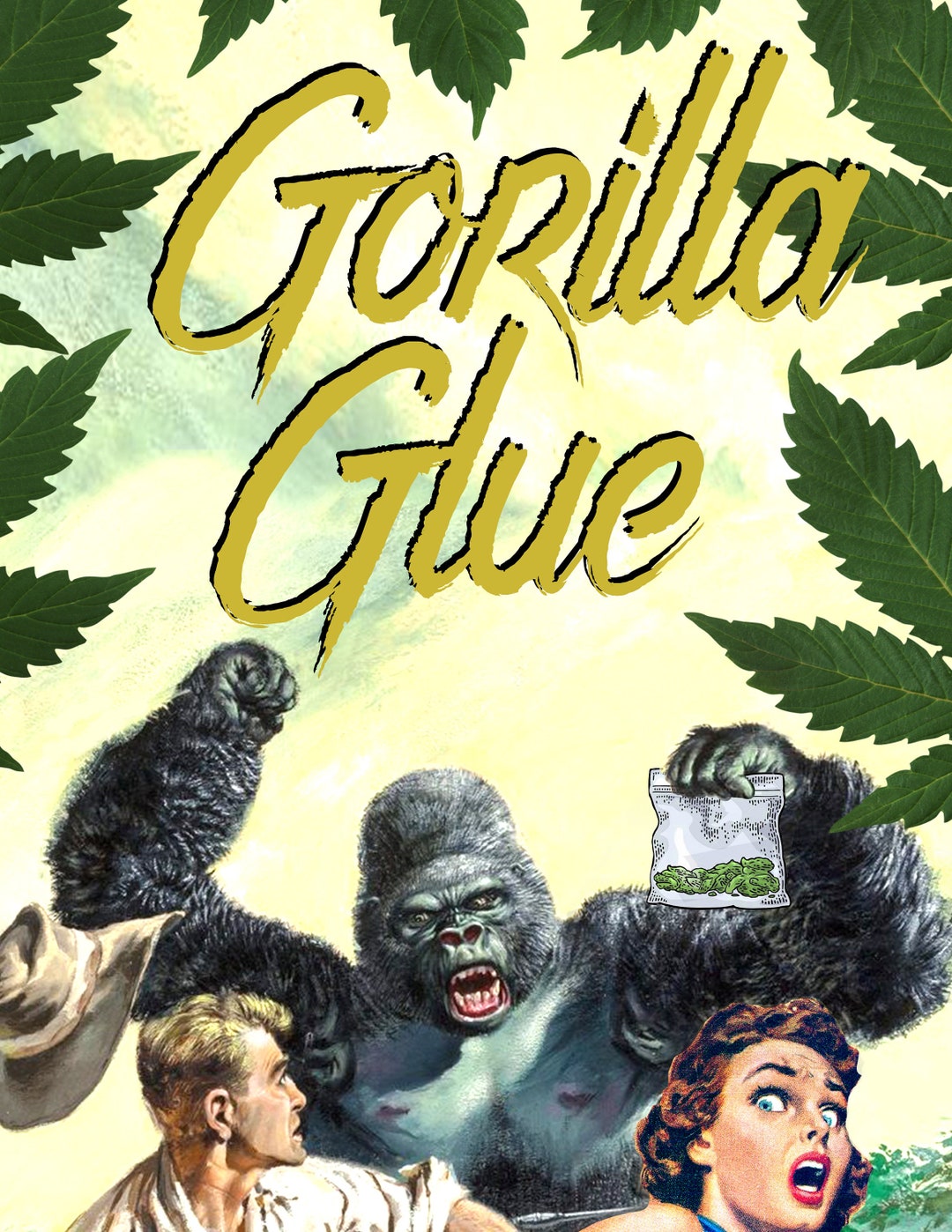 Vintage Cannabis Collage Art Print Weed Art Cannabis Art - Etsy