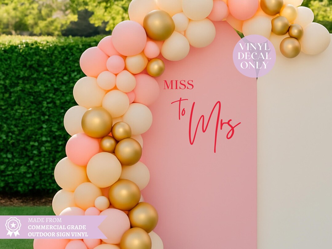 Miss to Mrs Vinyl Decal for Bridal Shower – Future Mrs Sticker for ...
