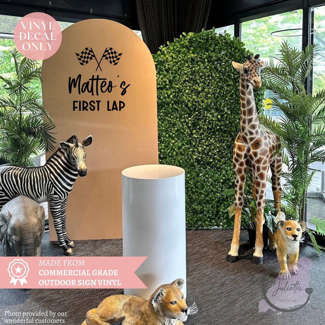 Personalised First Birthday Vinyl Decal Custom Birthday First Lap Vinyl ...