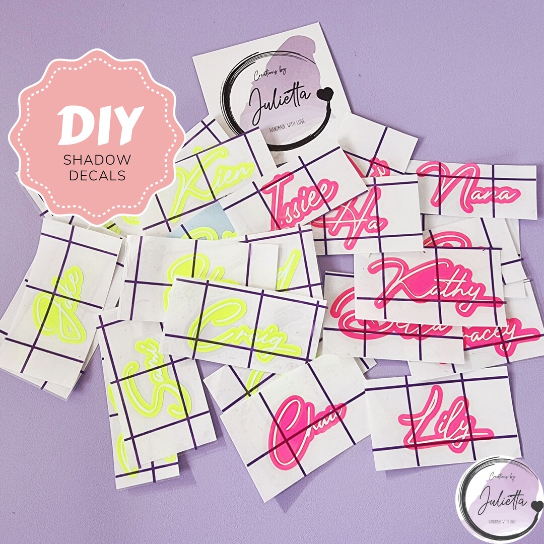 Custom Colour Changing Name Labels, Personalised Vinyl Decals, Cocktail ...