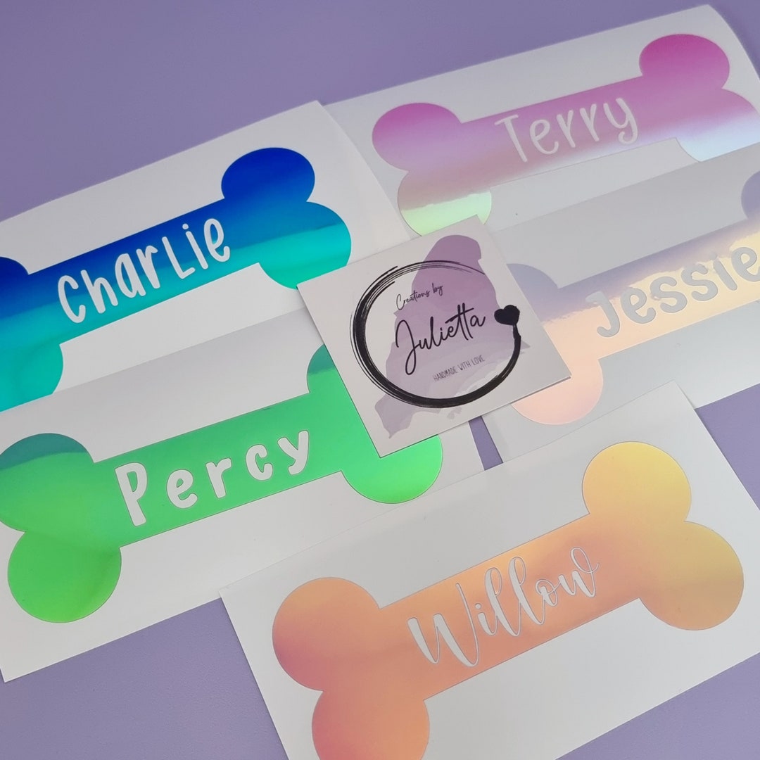 Personalised Pet Bowl Stickers, Dog Treat Labels, Dog Name Labels, Pet ...