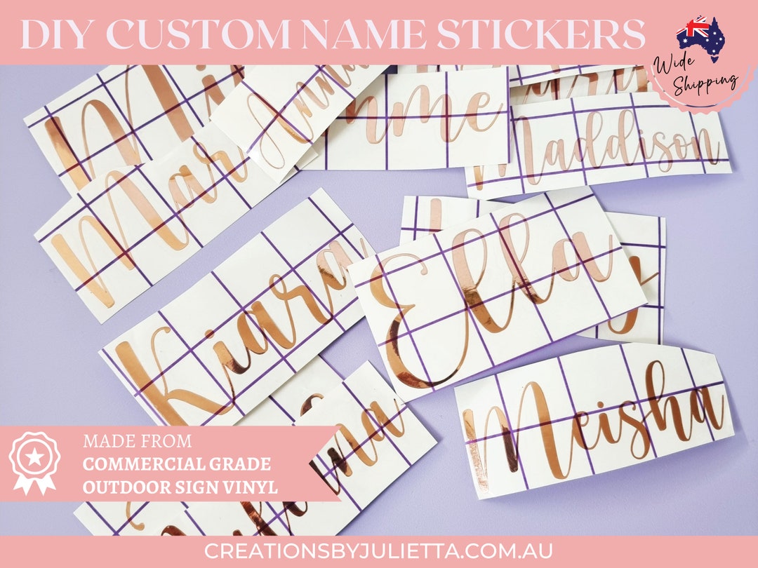 Custom Name Labels, Vinyl Name Stickers, Pantry Labels, Custom Vinyl ...