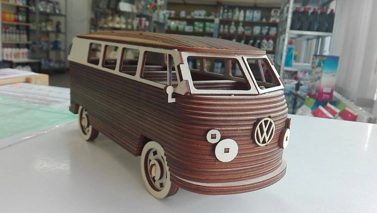 Car VW camper VAN 3d puzzle dxf file for laser cnc vector | Etsy