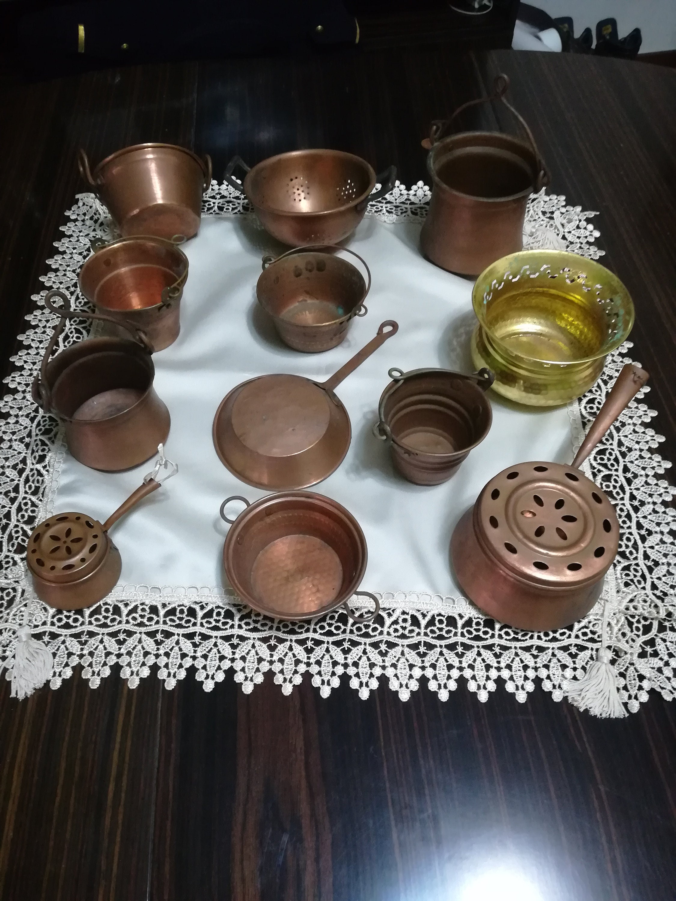 Vintage Copper / Vintage Copper Set / Vintage Copper Objects / - Etsy UK