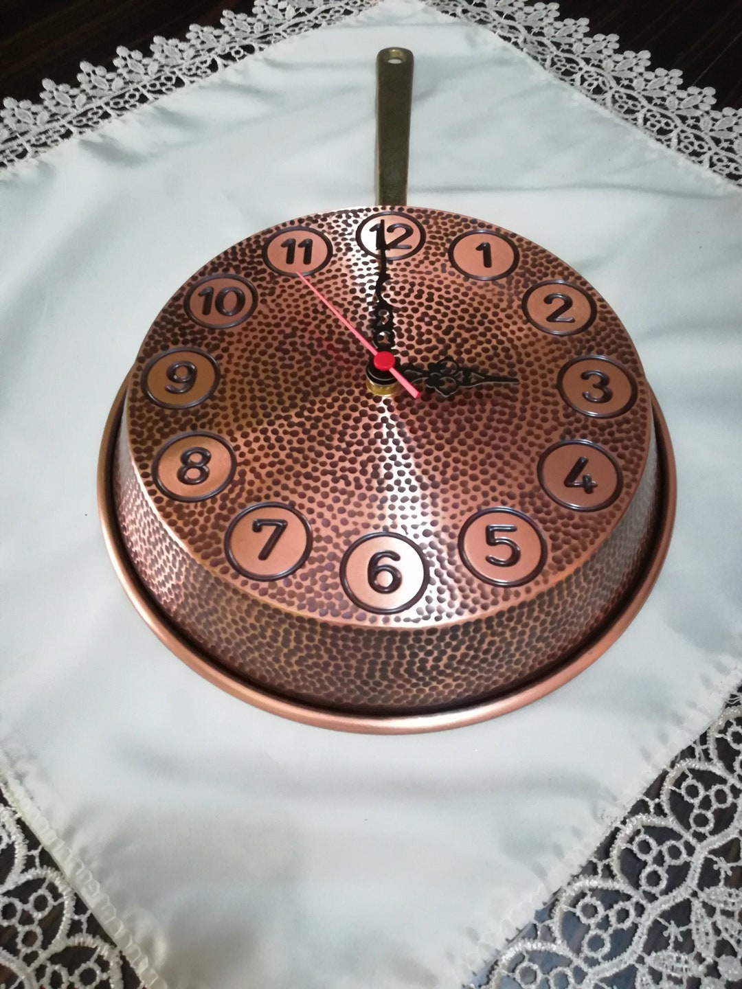 Copper Wall Clock / Rustic Wall Clock / Copper Clock / Wall Clock / Pure Copper Clock - Etsy