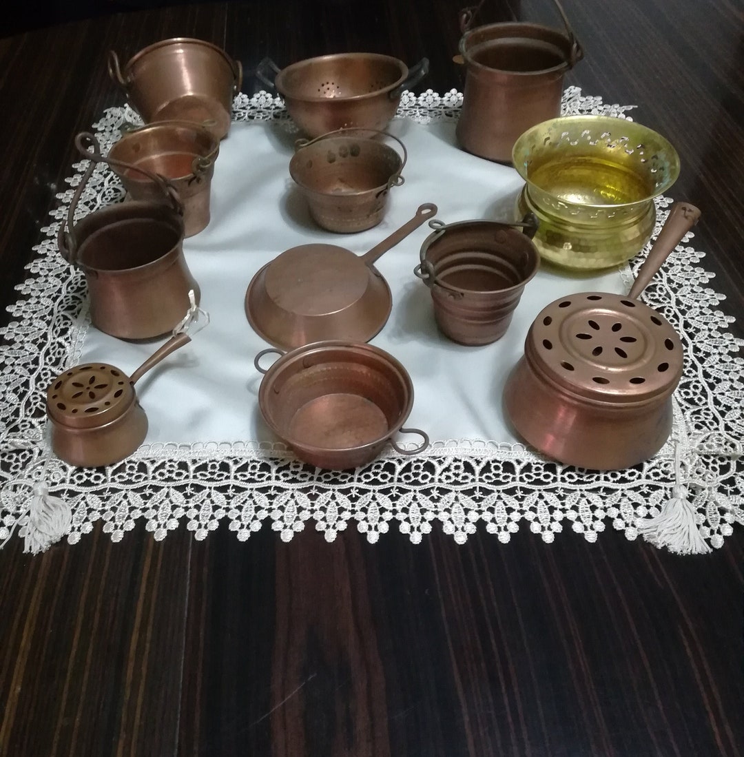 Vintage Copper / Vintage Copper Set / Vintage Copper Objects / 1800 ...