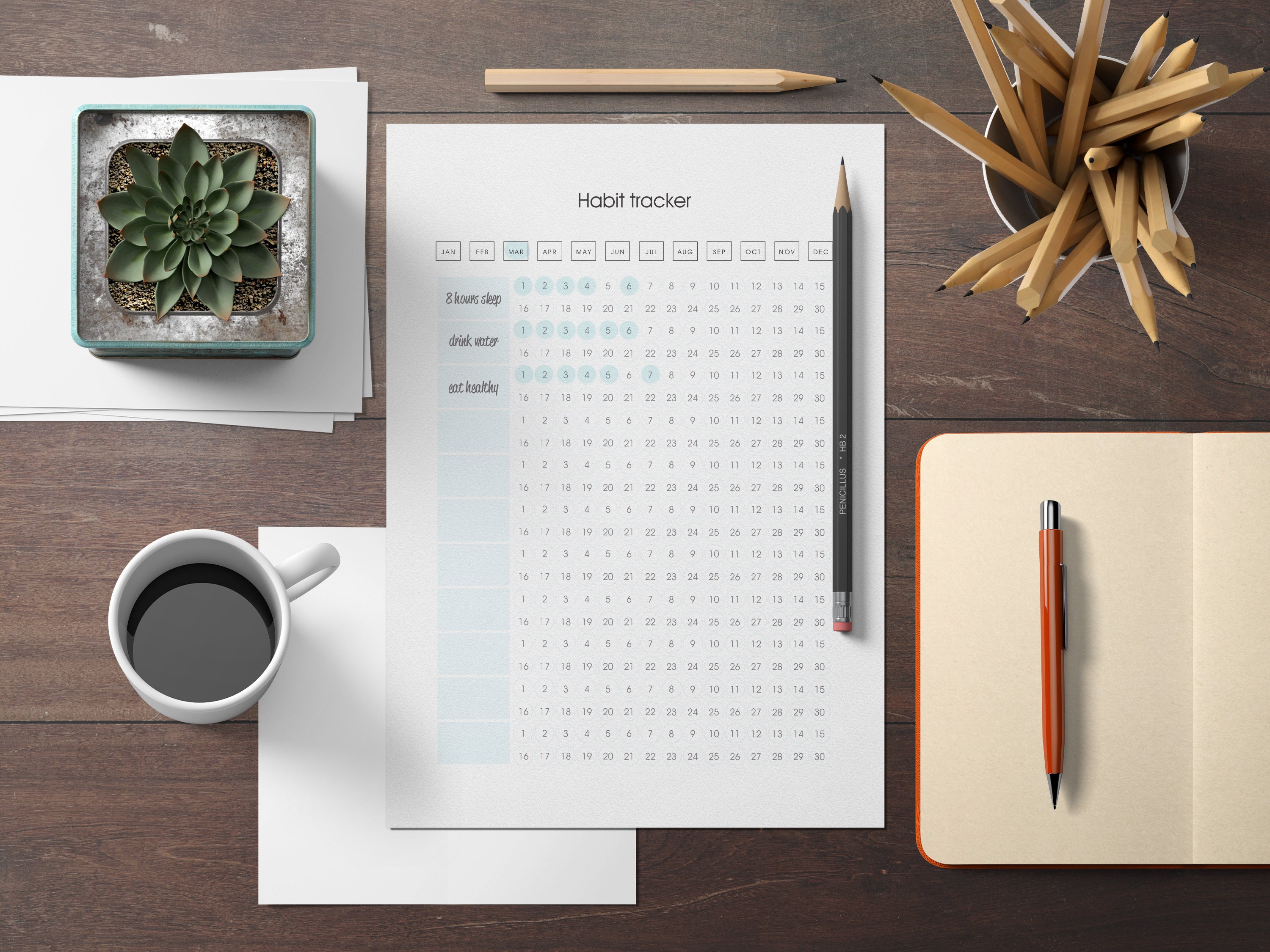 Habit Tracker Printable Habit Tracker Habit Journal Habit - Etsy