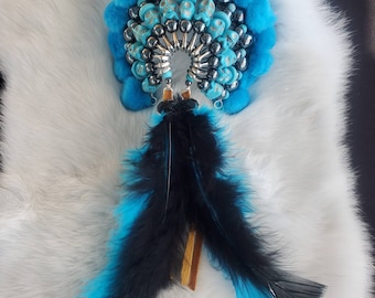 GHOST DANCER Mini Head Dress Hand Made in the USA of Cherokee Heritage ...