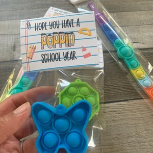 Pop It Back to School Favor First Day of School Classroom Favor Back to ...
