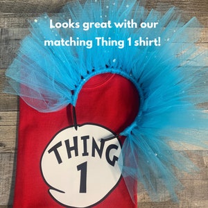 Thing 1 Blue Tulle Headband | Dr. Seuss Costume, Party - Etsy