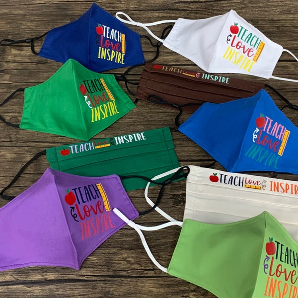 Teacher Face Masks - Etsy