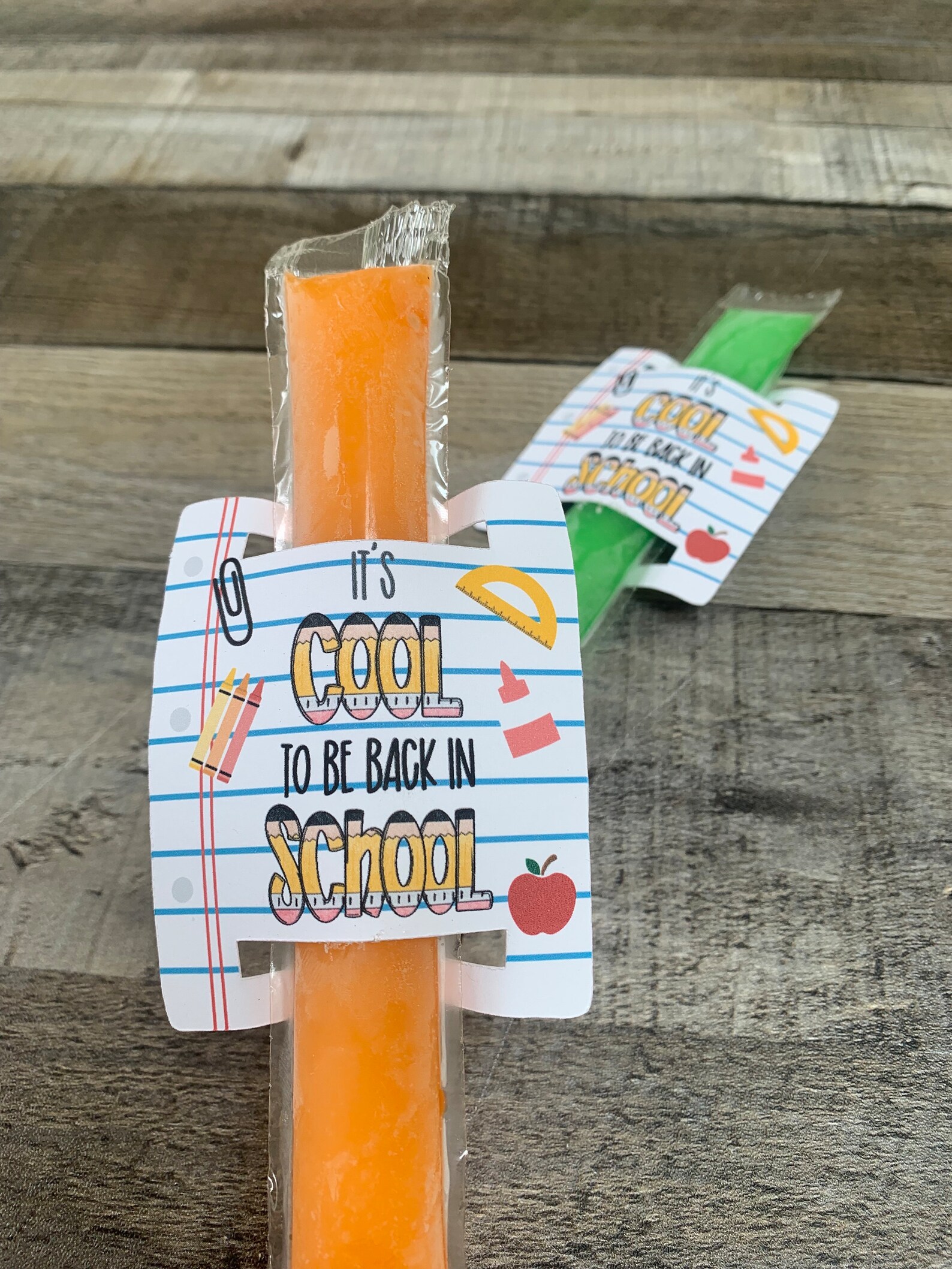 Back to School Popsicle Tag | First Day Gift, Cardstock Favor - Etsy