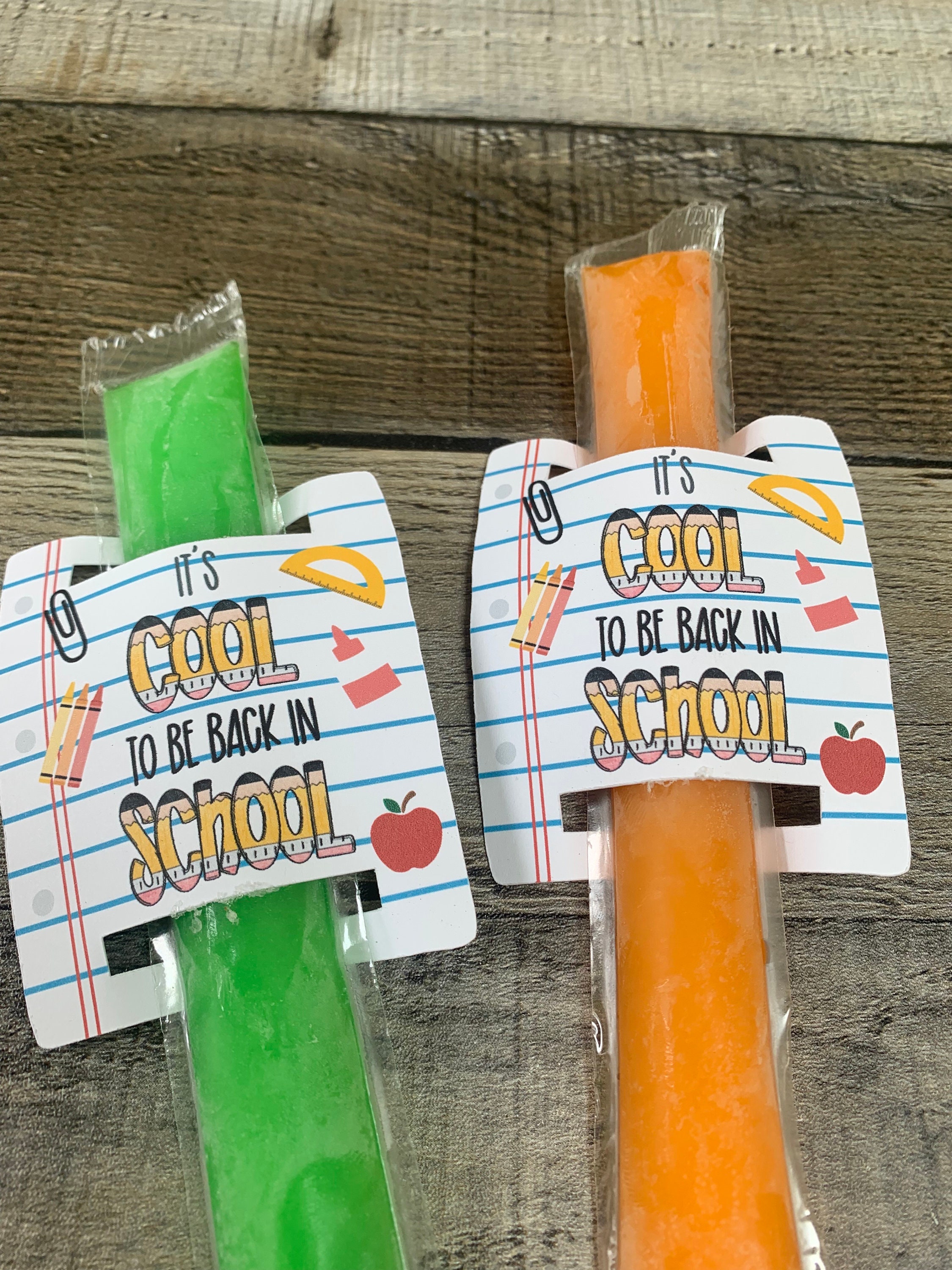 Back to School Popsicle Tag | First Day Gift, Cardstock Favor - Etsy
