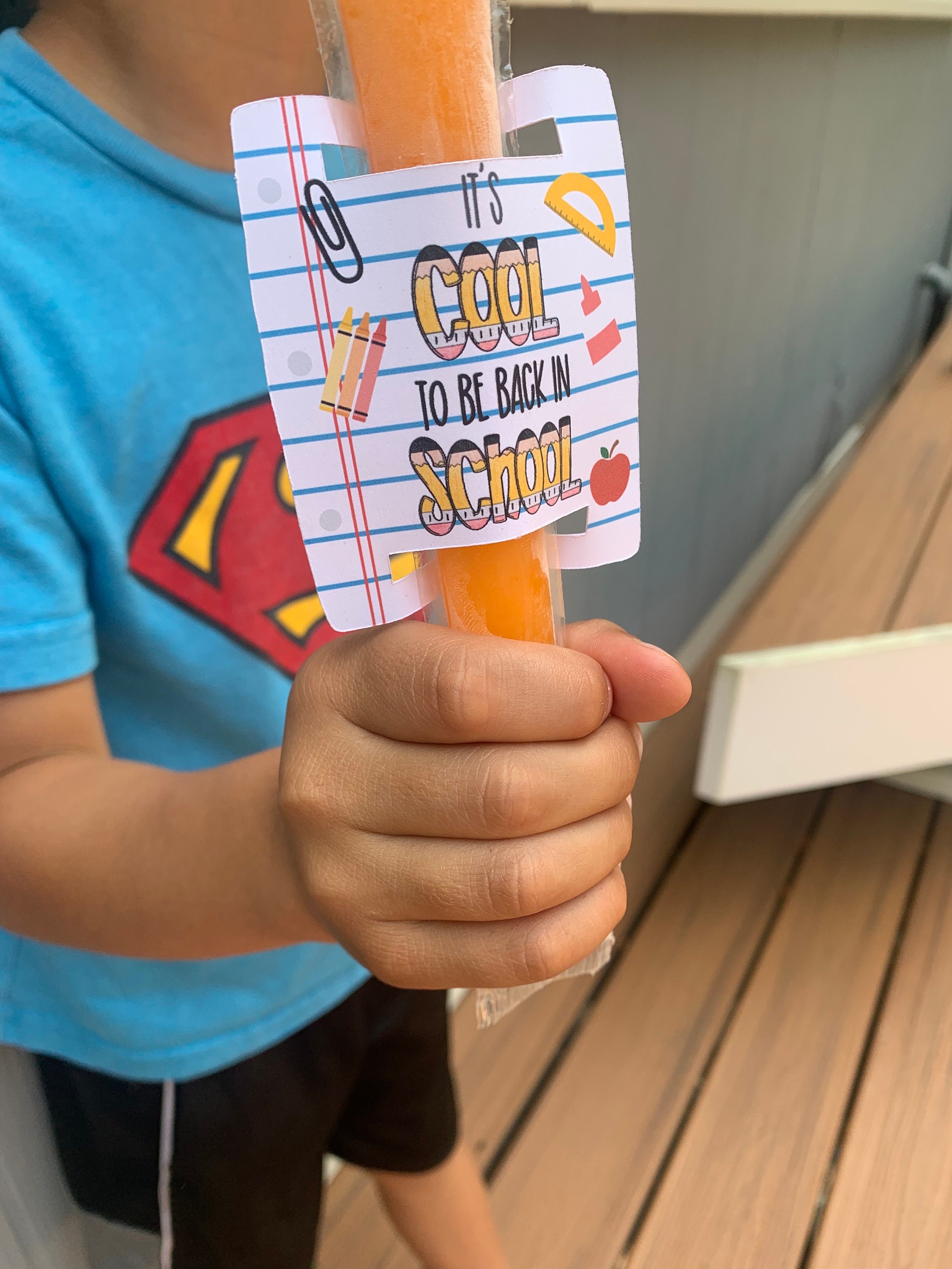 Back to School Popsicle Tag | First Day Gift, Cardstock Favor - Etsy