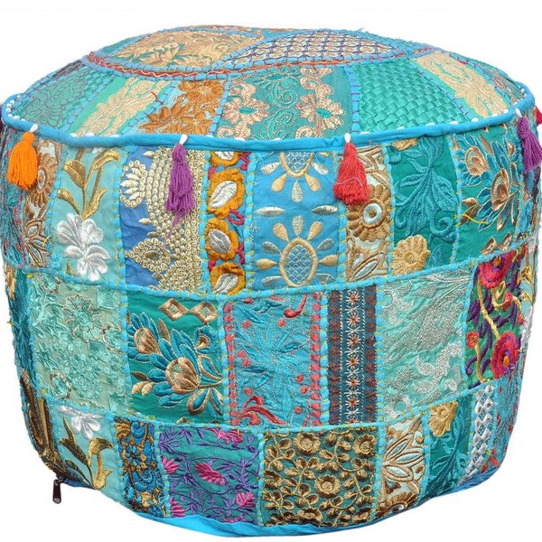 Turquoise Pouf - Etsy