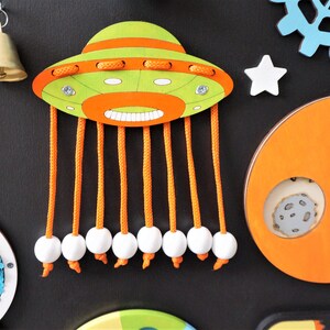 Space Busy Board Boy Baby Sensory Wall Board Montessori Busy Board 1 ...