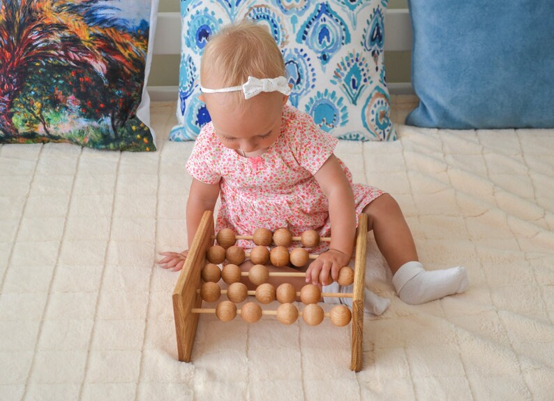 Wooden Abacus Toy First Counting Toy Nursery Abacus Early - Etsy