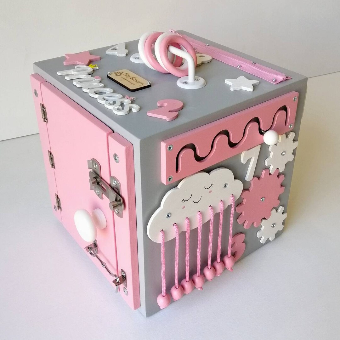 Busy Box Toddler Girl Busy Cube Activity Cube for Toddler - Etsy