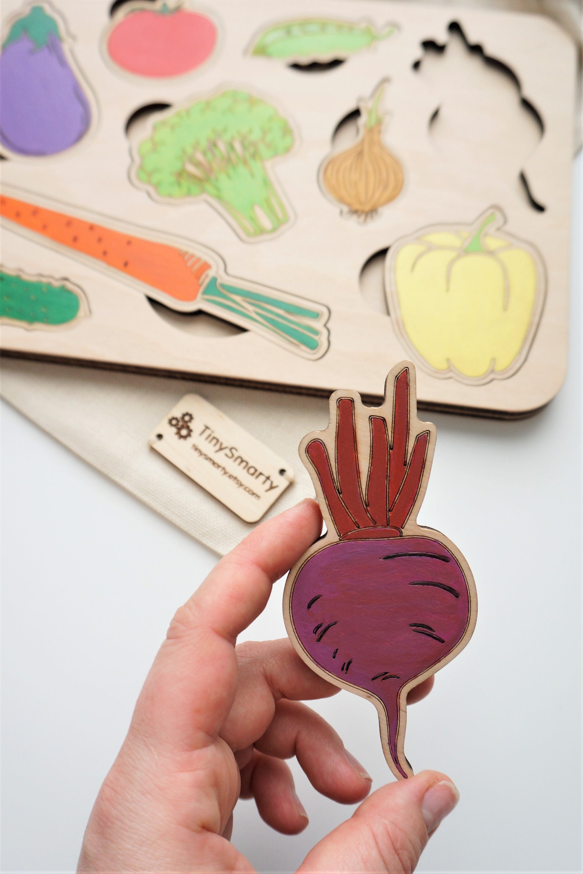 Wooden Toddler Puzzle Wooden Vegetable Puzzle Eco Friendly Wooden Toys ...