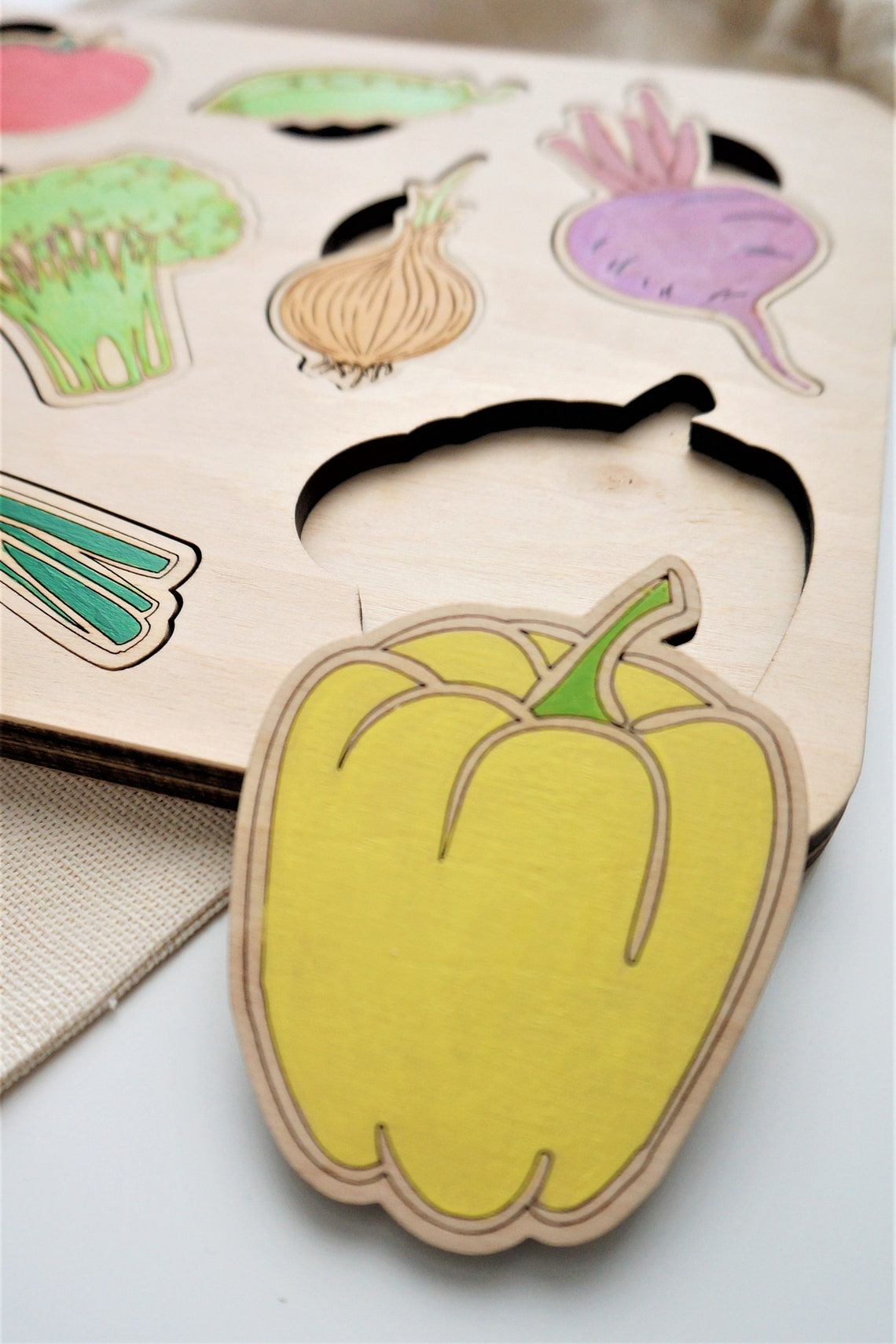 Wooden Toddler Puzzle Wooden Vegetable Puzzle Eco Friendly Wooden Toys ...
