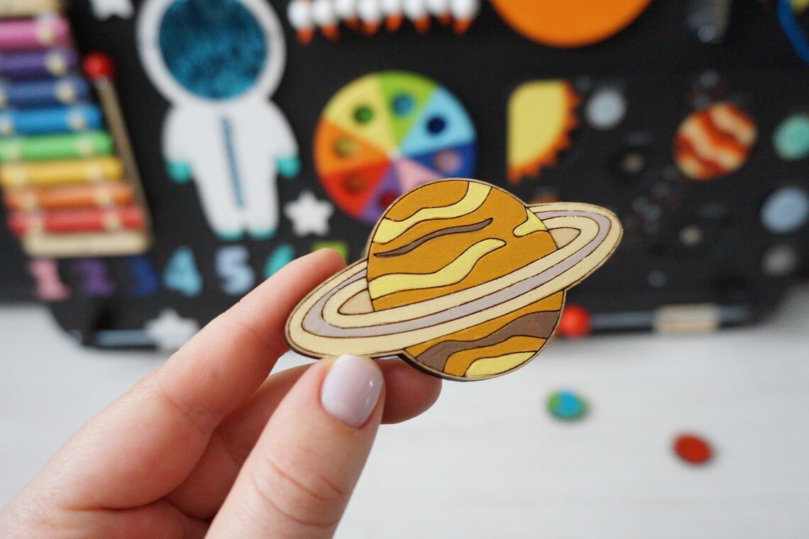 Space Busy Board Boy Baby Sensory Wall Board Montessori Busy - Etsy