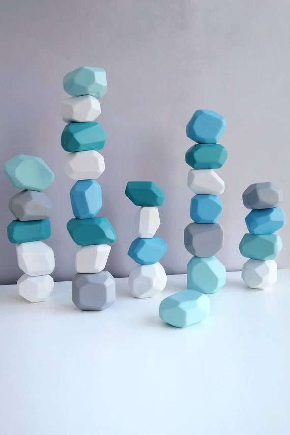 Balancing Blocks Building Blocks Toddler Montessori Toys Tumi | Etsy