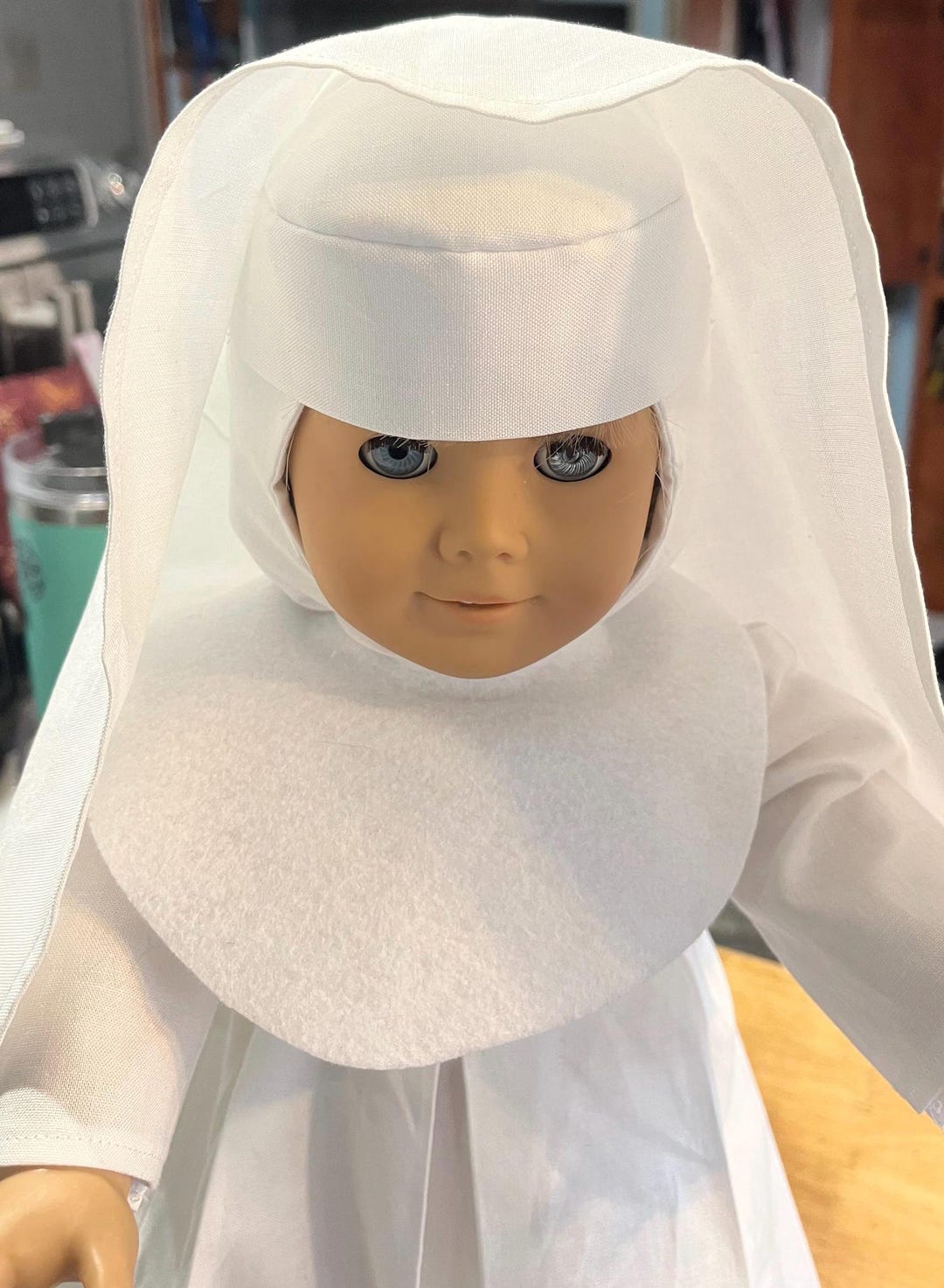 White Nun Habit With Wimple and Bandeau American Girl Doll Costume - Etsy