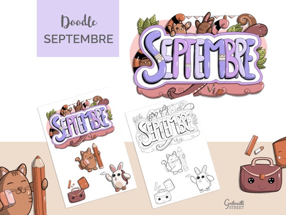 BUNDLE SEPTEMBER Digital File Illustration Printable - Etsy