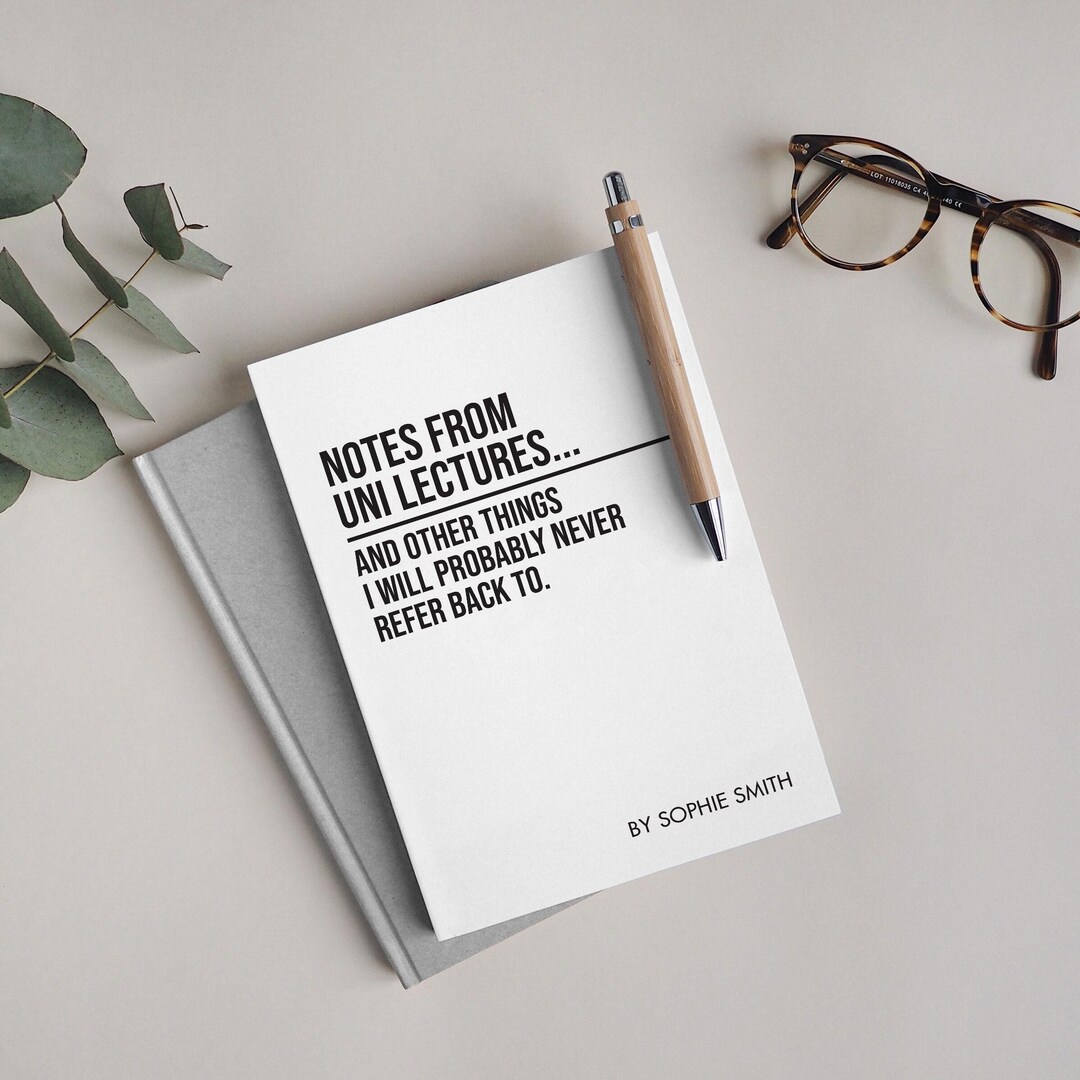 Funny Personalised Notepad for Uni Students | Joke Gift | Notebook ...