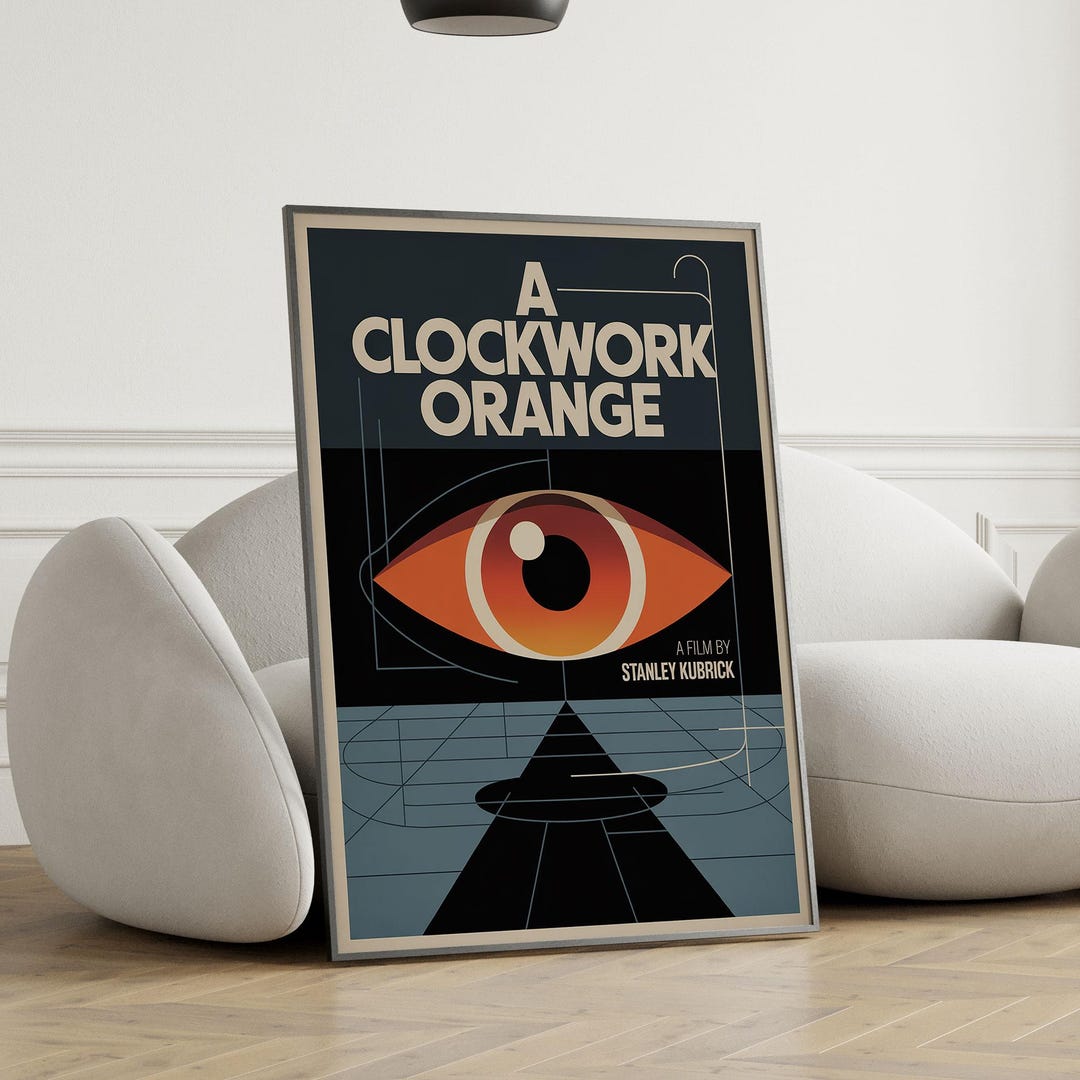 A Clockwork Orange Poster in an Inspired Swiss Mid-century Graphic ...