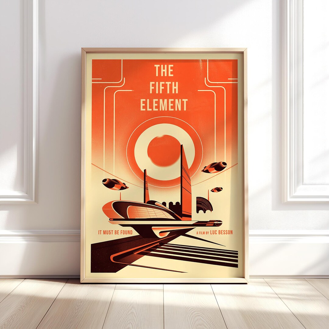 The Fifth Element Poster in an Inspired Swiss Mid-century Graphic ...