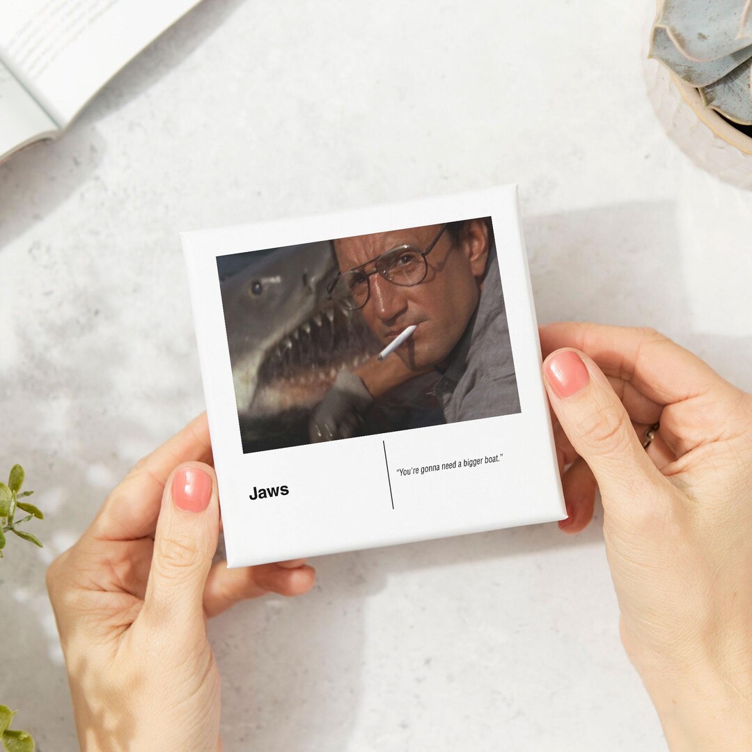 Jaws Ceramic Movie Drinks Coaster | Beer Coaster | Birthday Gift ...