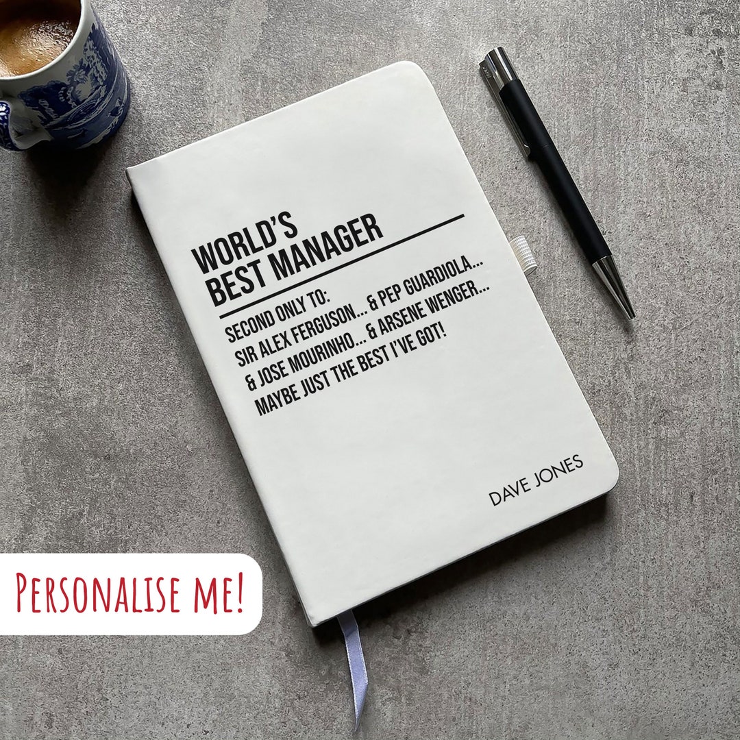 Funny Personalised World's Best Manager Notebook | Manager Gift | Gift ...